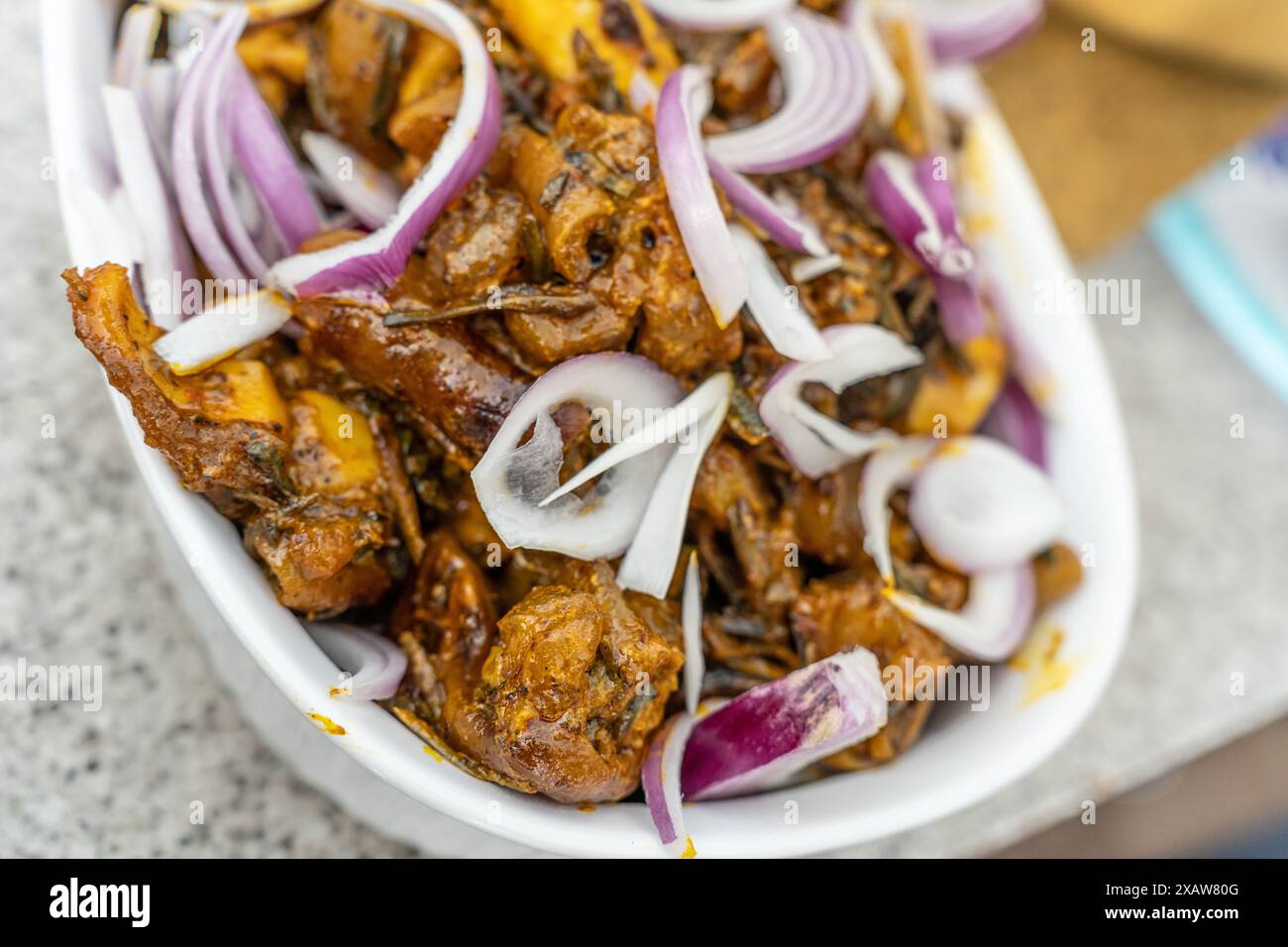 Nkwobi - Nigerian Cow foot Special ready to eat Stock Photo - Alamy