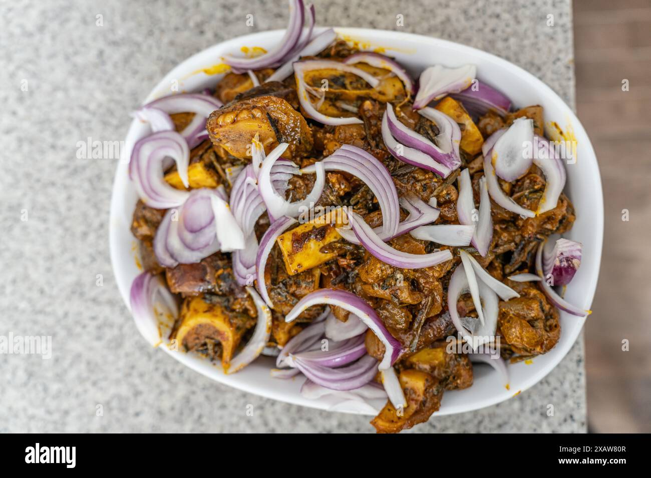 Nkwobi - Nigerian Cow foot Special ready to eat Stock Photo - Alamy