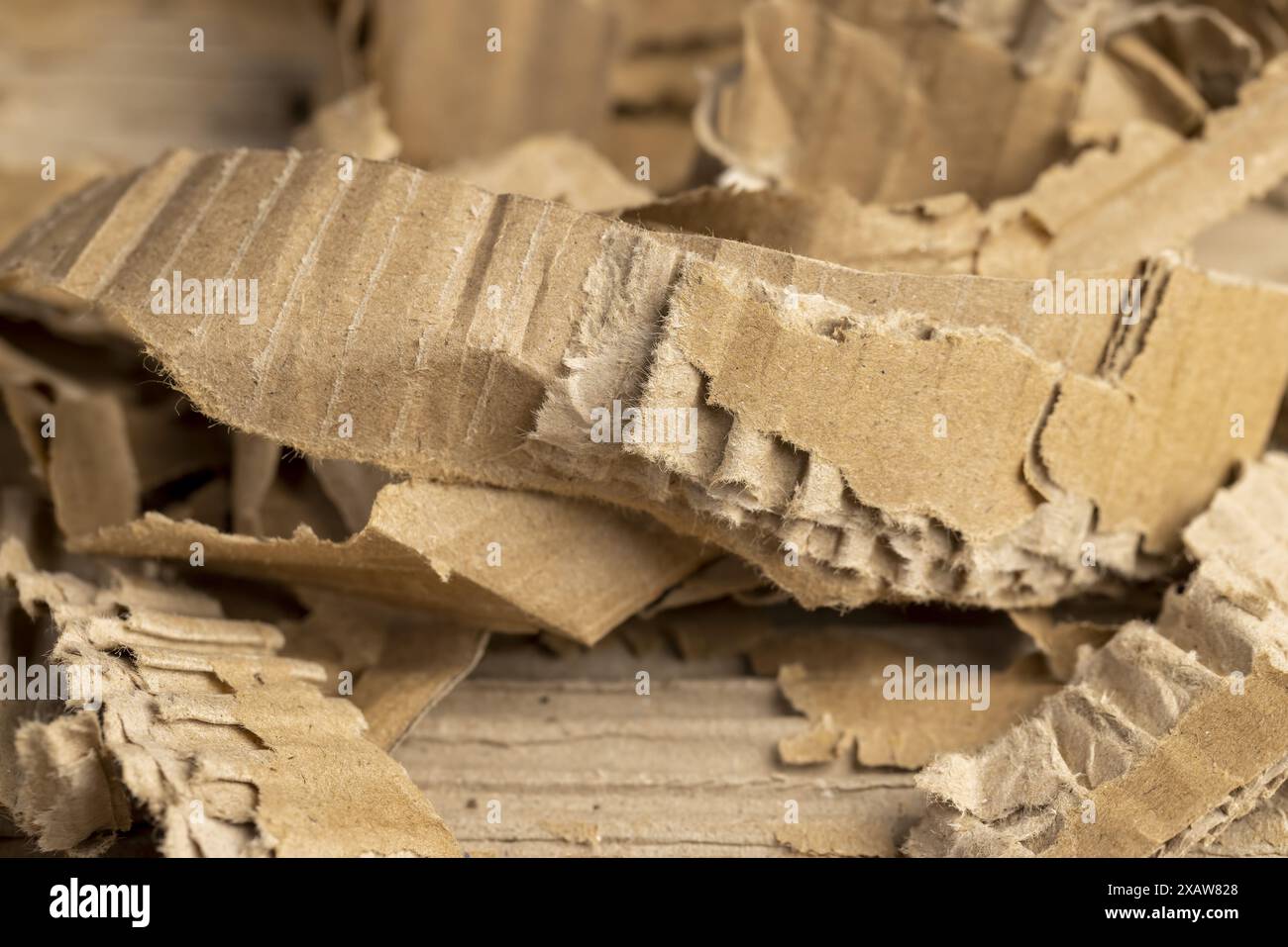 old crumpled and damaged waste paper cardboard, damaged packaging ...