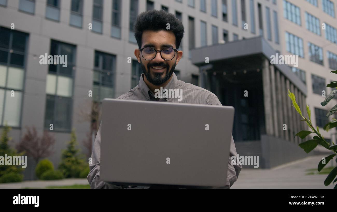 Arabian Indian businessman ethnic muslim man manager smiling employer ...