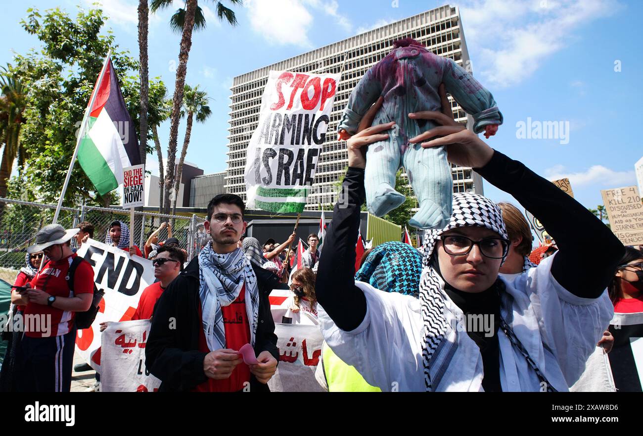 June 8th 2024, Los Angeles,California, City Hall, "West Coast Palestine ...