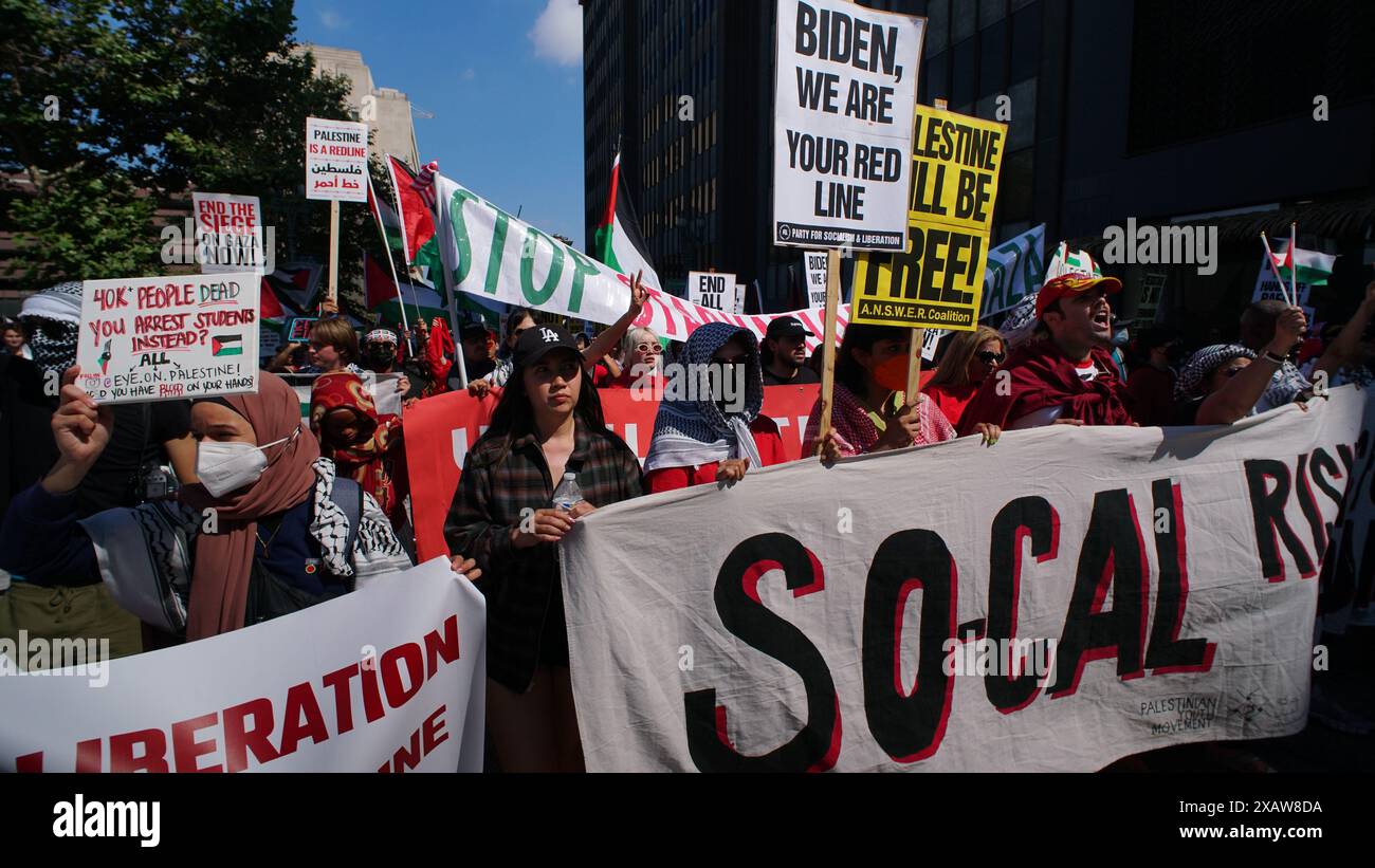 June 8th 2024, Los Angeles,California, City Hall, "West Coast Palestine ...