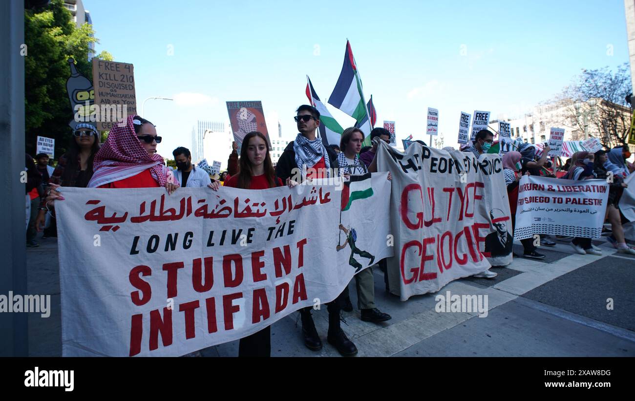 June 8th 2024, Los Angeles,California, City Hall, "West Coast Palestine ...