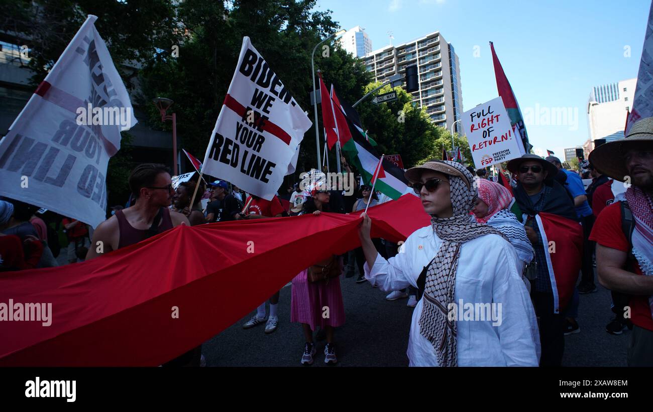 June 8th 2024, Los Angeles,California, City Hall, "West Coast Palestine ...