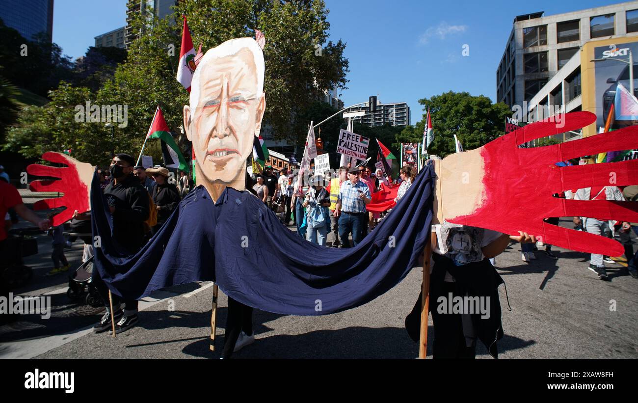 June 8th 2024, Los Angeles,California, City Hall, "West Coast Palestine ...