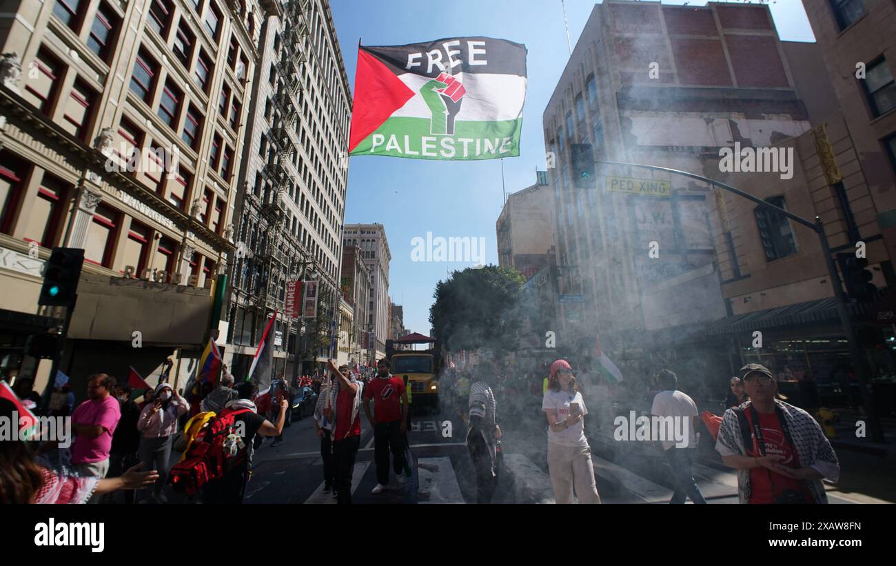 June 8th 2024, Los Angeles,California, City Hall, "West Coast Palestine ...