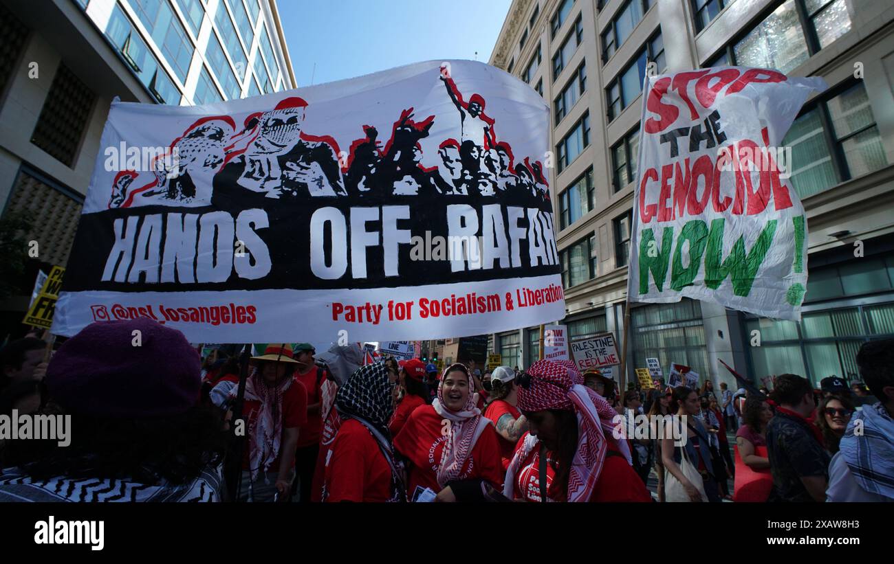 June 8th 2024, Los Angeles,California, City Hall, "West Coast Palestine ...
