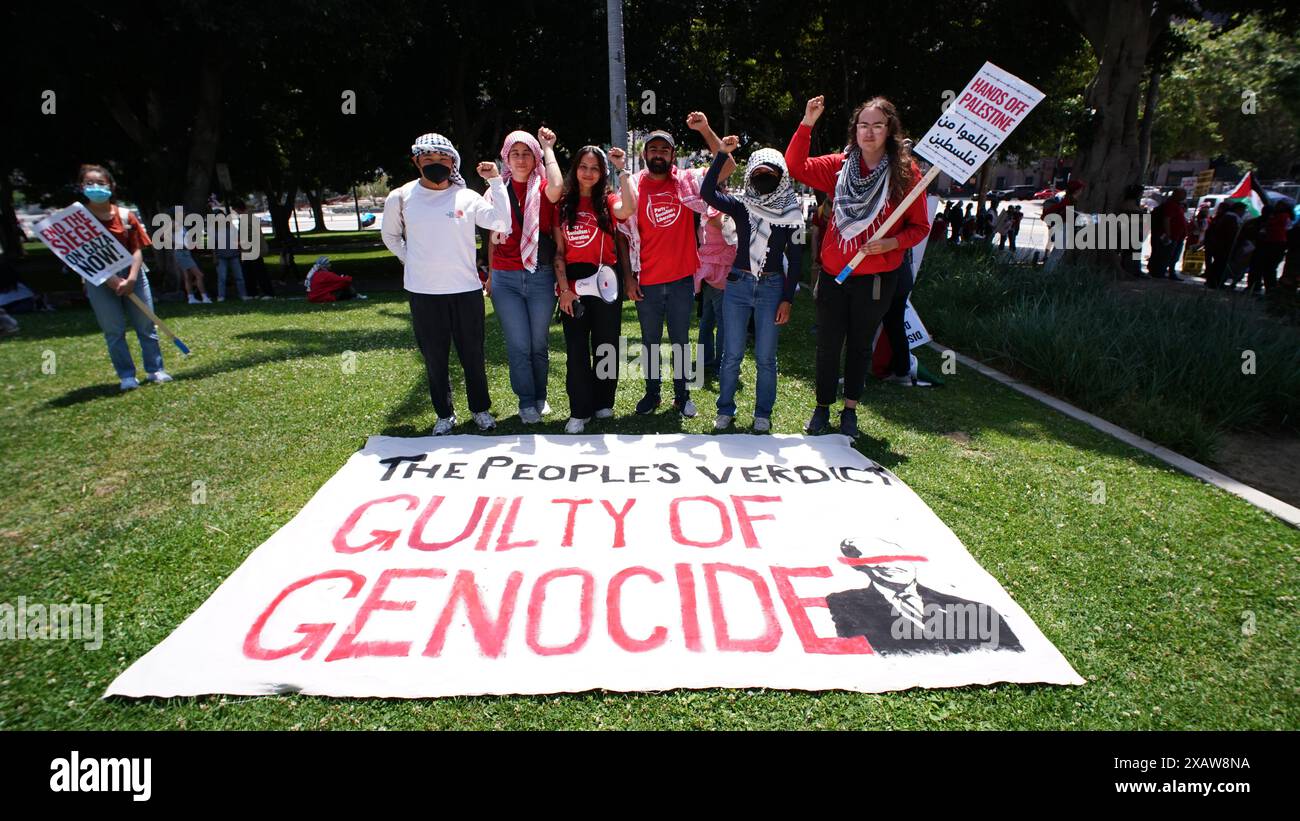 June 8th 2024, Los Angeles,California, City Hall, "West Coast Palestine ...