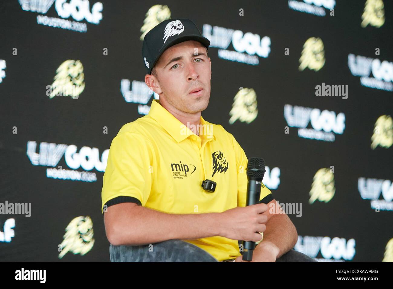 Humble, Texas, USA. 8th June, 2024. David Puig of Fireballs speaks to ...