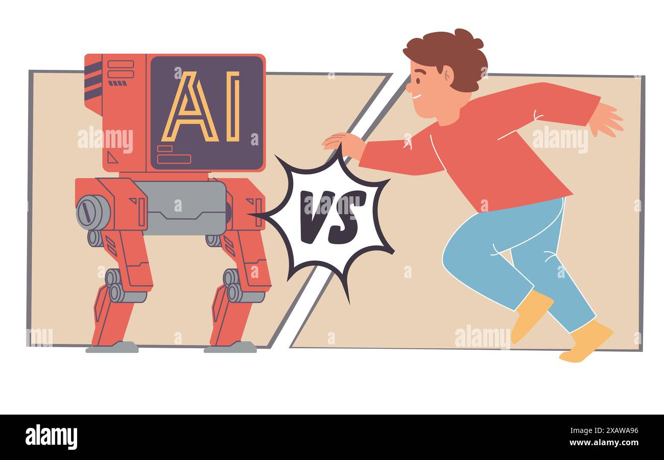 ai vs human fight competition between artificial intelligence versus ...