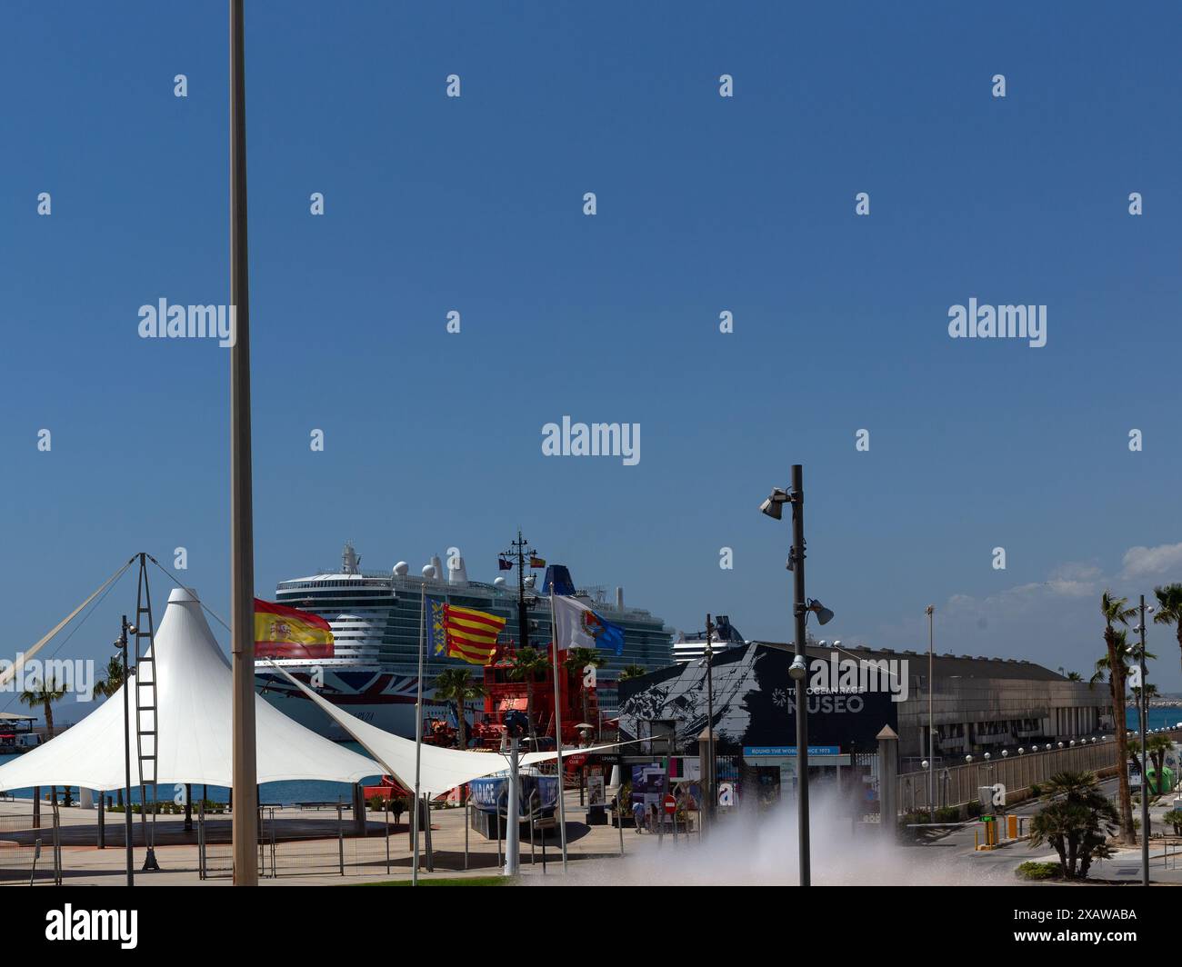 ALICANTE, SPAIN - MAY 21, 2024: View of the Levant Pier and the Ocean ...