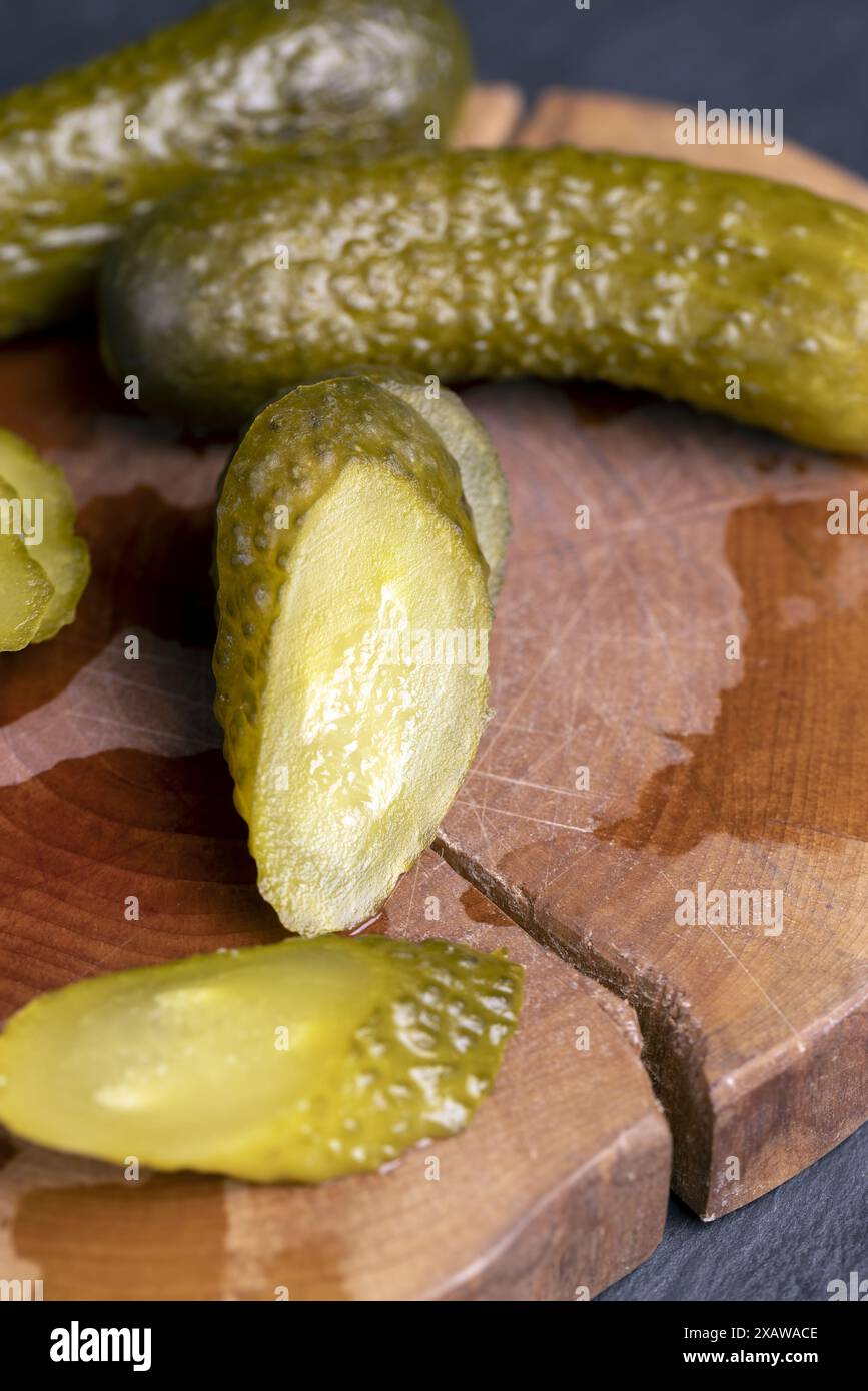 Pickled cucumbers sliced gourmet hi-res stock photography and images ...