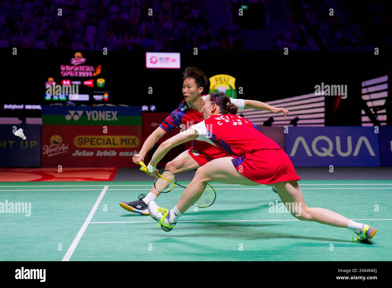 Jakarta, Indonesia. 08th June, 2024. JIANG Zhen Bang (Back) and WEI Ya ...