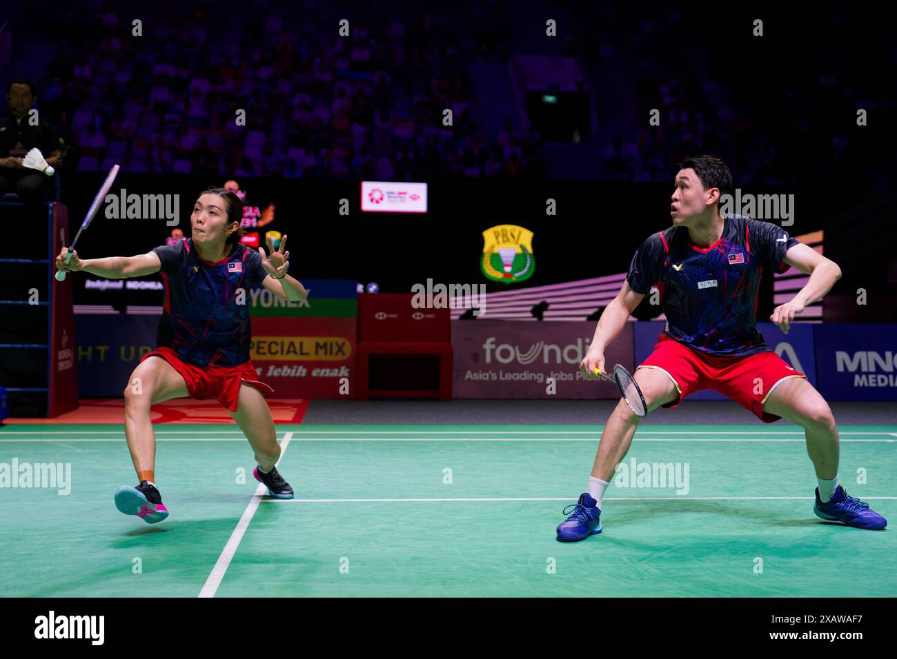 Jakarta, Indonesia. 08th June, 2024. LAI Pei Jing (L) and TAN Kian Meng ...