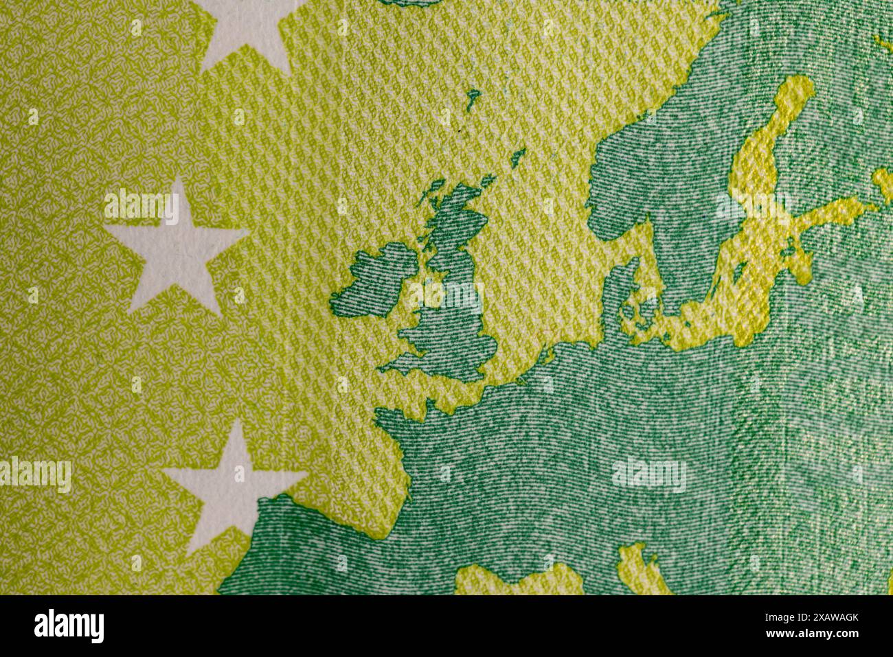 a close-up of the hundred euro of the European Union of the new sample ...