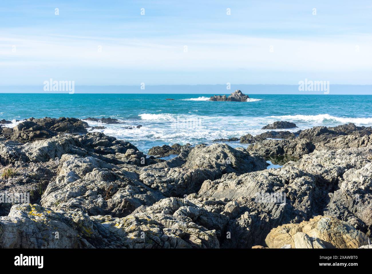 Kaikōura coast, Goose Bay, State Highway 1, Kaikōura, North Canterbury ...
