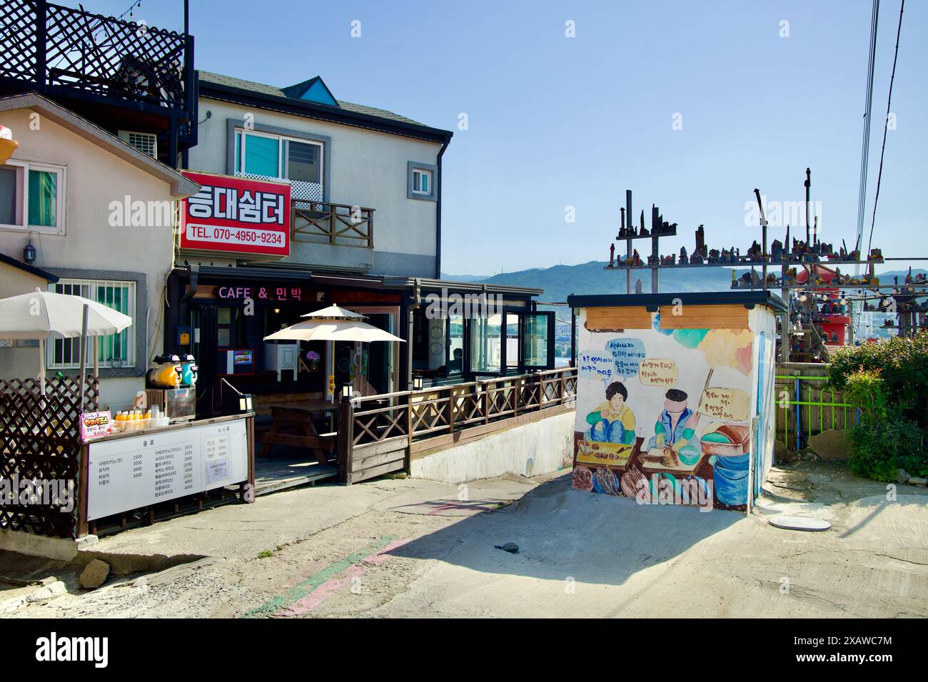 Donghae City, South Korea - May 18th, 2024: A cozy café and colorful ...