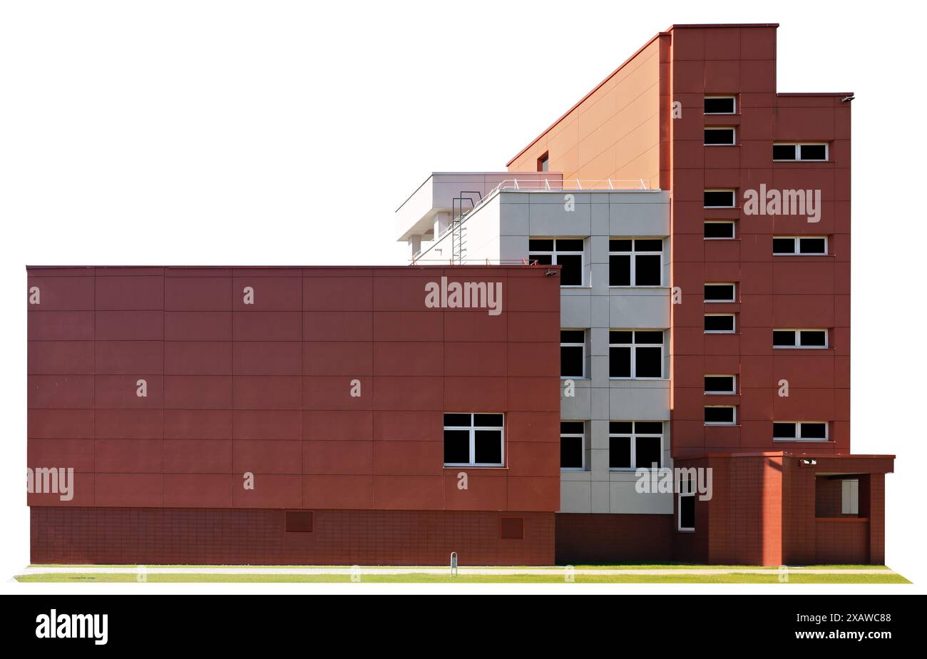 The thermal insulation of the building is covered with metal panels ...