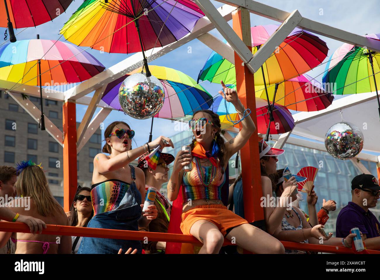Supporters of LGBT rights and equality during the annual Pride Parade ...