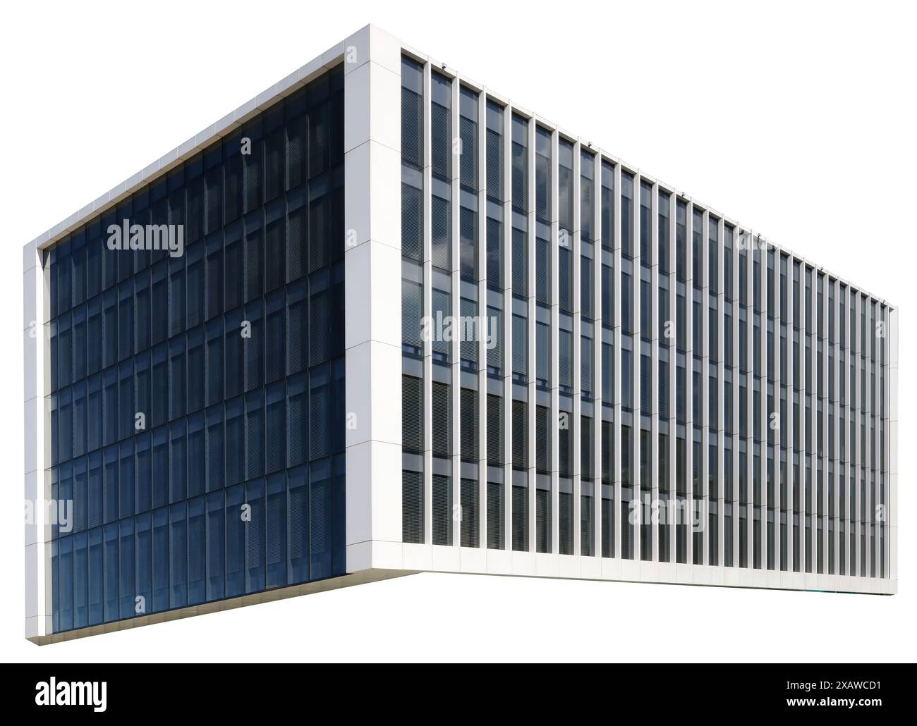 Modern standard office building made of glass, steel and concrete ...