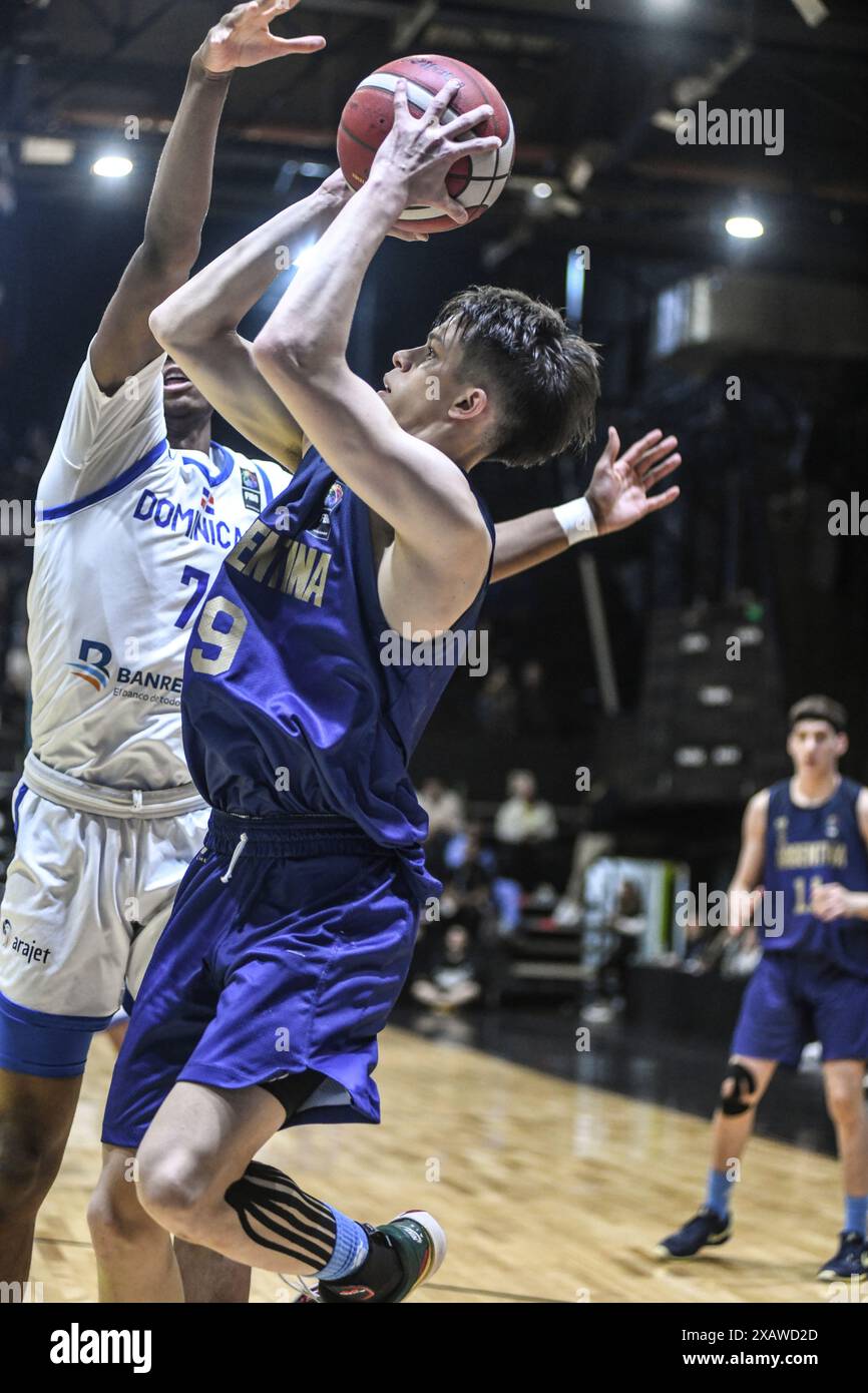 Matías Pikaluk (Argentina) against Dominican Republic. FIBA Basketball ...