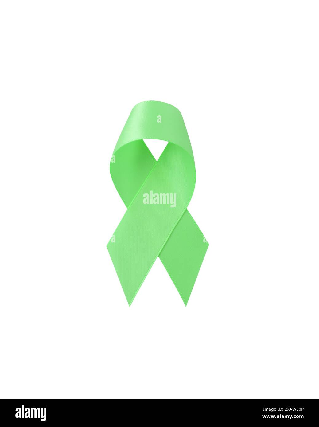 Green awareness ribbon isolated on white background, element Stock ...