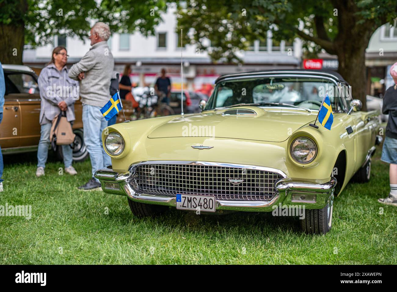 Ford Thunderbird 1957 at Swedish National day celebration in the Olai ...