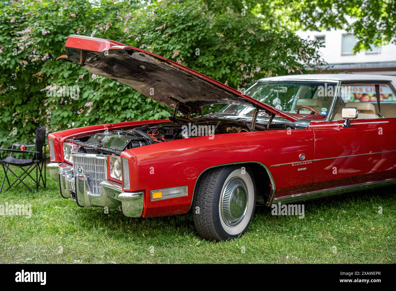 Red Cadillac Eldorado 1971 at Swedish National day celebration in the ...