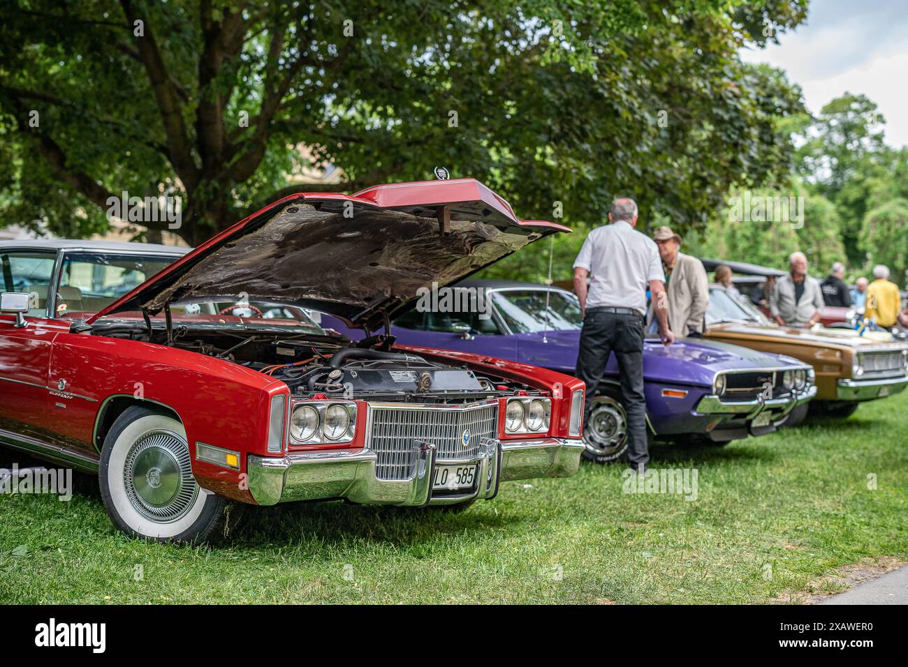 Red Cadillac Eldorado 1971 at Swedish National day celebration in the ...