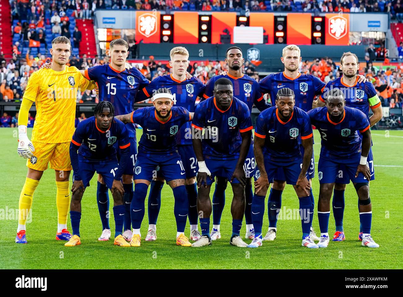 ROTTERDAM, NETHERLANDS - JUNE 6: Netherlands goalkeeper Bart Verbruggen ...
