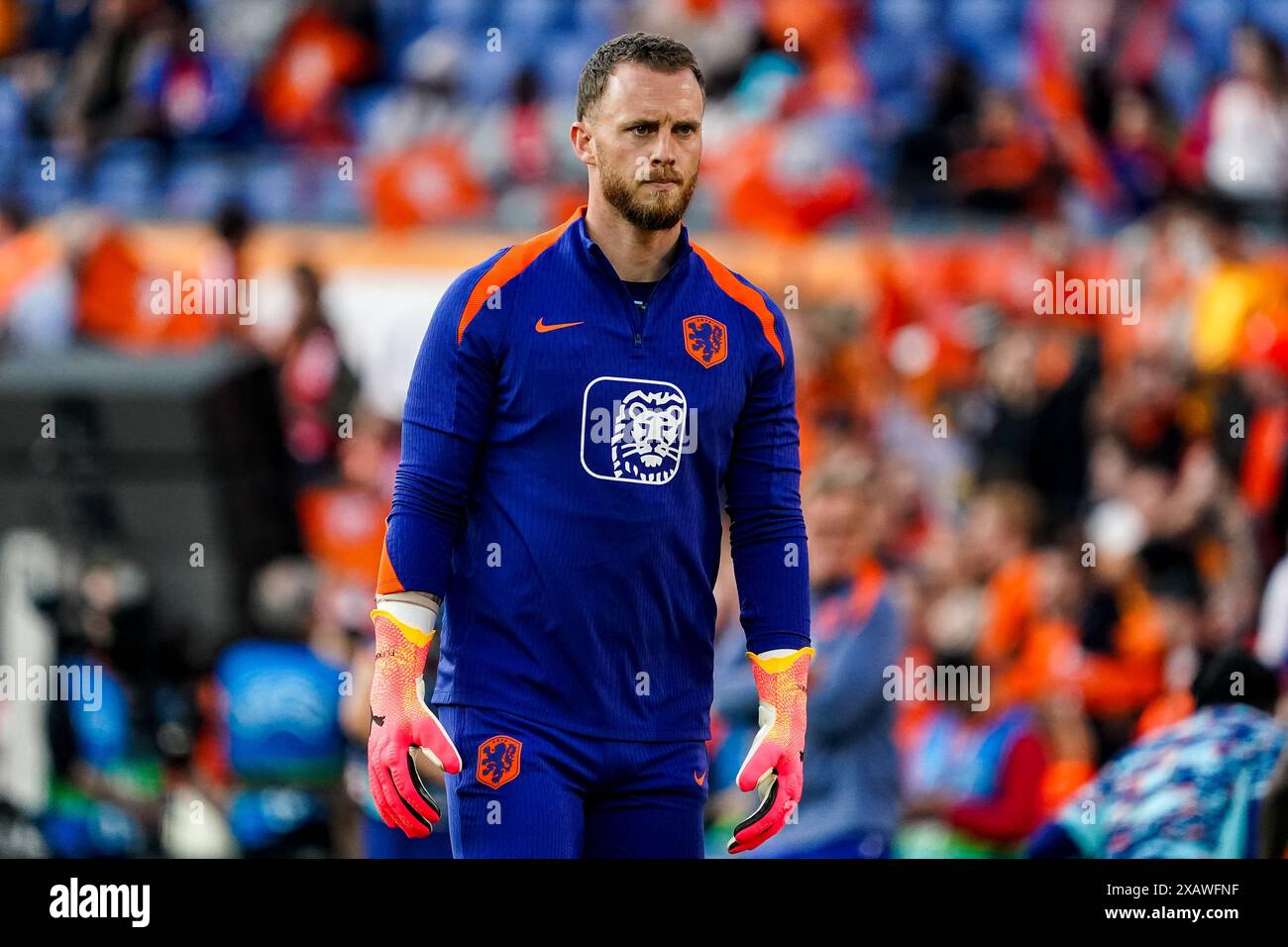 ROTTERDAM, NETHERLANDS - JUNE 6: Netherlands goalkeeper Mark Flekken ...