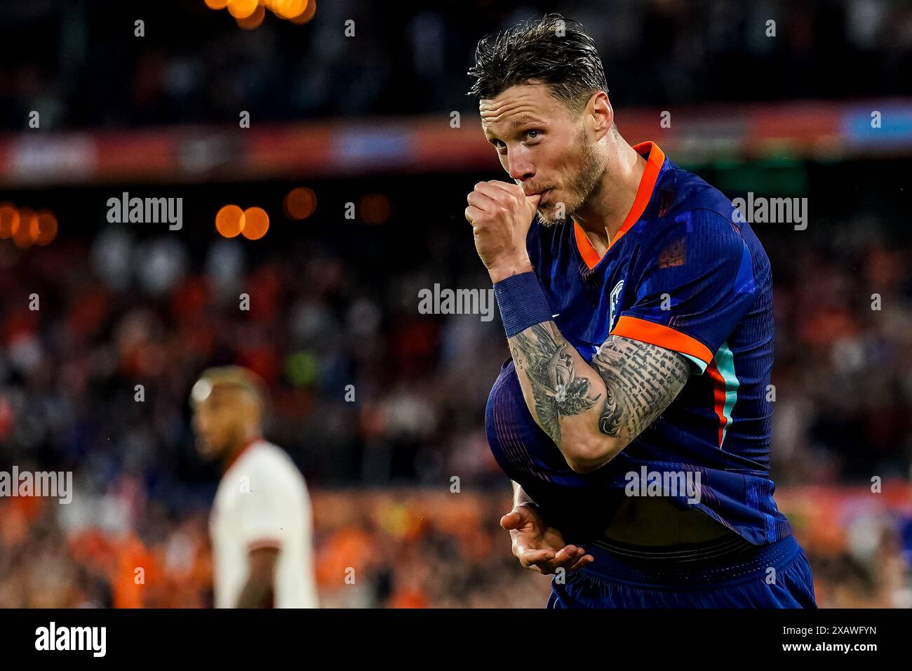 ROTTERDAM, NETHERLANDS - JUNE 6: Wout Weghorst of the Netherlands ... ROTTERDAM, NETHERLANDS - JUNE 6: Wout Weghorst of the Netherlands ...