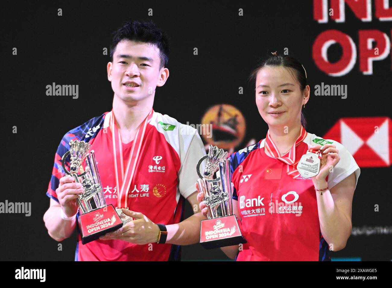 (240609) -- JAKARTA, June 9, 2024 (Xinhua) -- Zheng Siwei/Huang Yaqiong ...