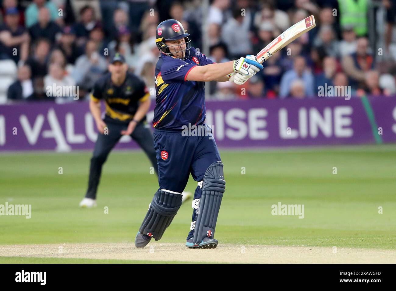 Adam Rossington hits 6 runs for Essex during Essex Eagles vs Glamorgan ...