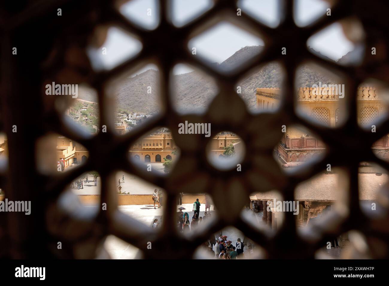 Jaipur, India: Amer Fort or Amber Fort: details. Amer Fort is known for ...