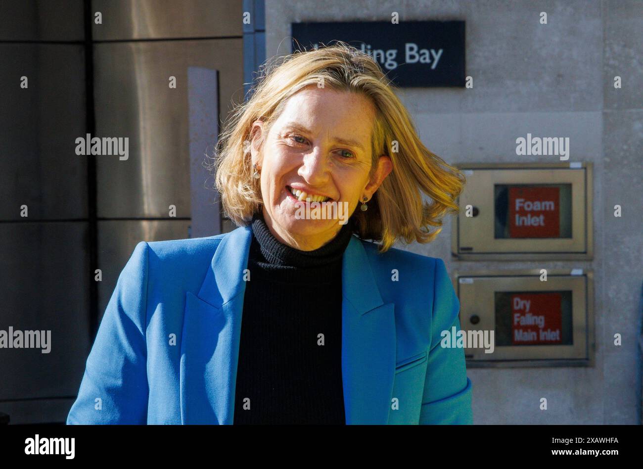 London, UK. 9th June, 2024. Former Home Secretary, Amber Rudd, at the ...