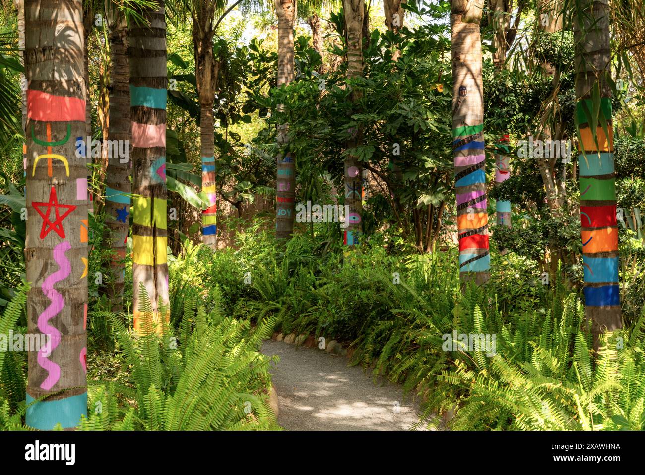 Marrakesh, Morocco - 24 March, 2024: view of artwork in the scenic ...