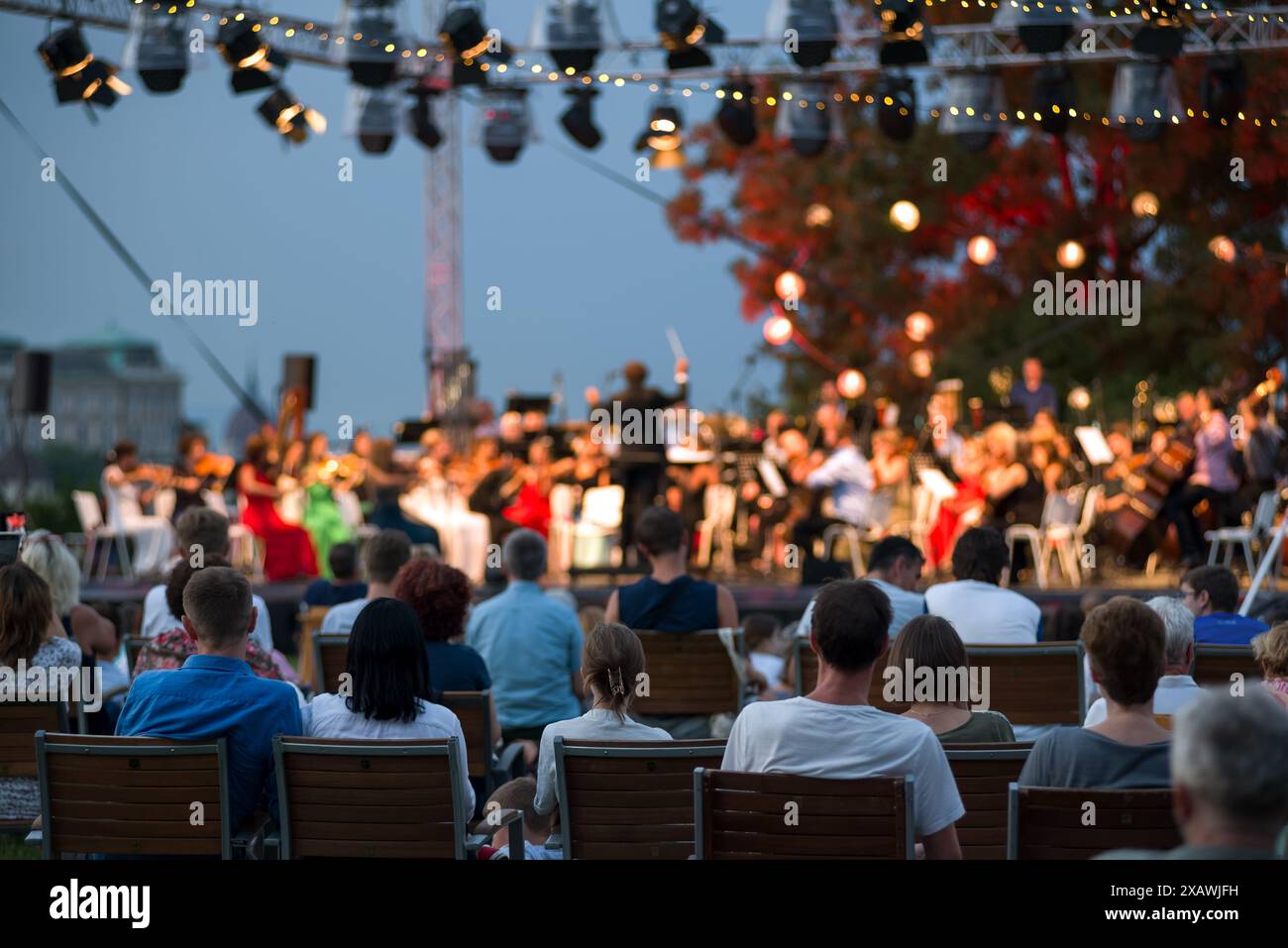 People at symphonic open air concert Stock Photo - Alamy
