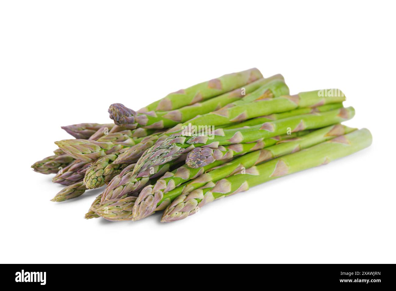 Bunch of raw green asparagus Isolated on white background. Edible ...