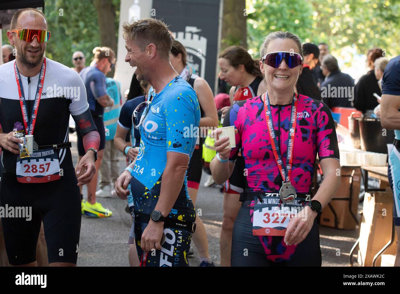 Windsor, Berkshire, UK. 9th June, 2024. At the finish line. It was a ...