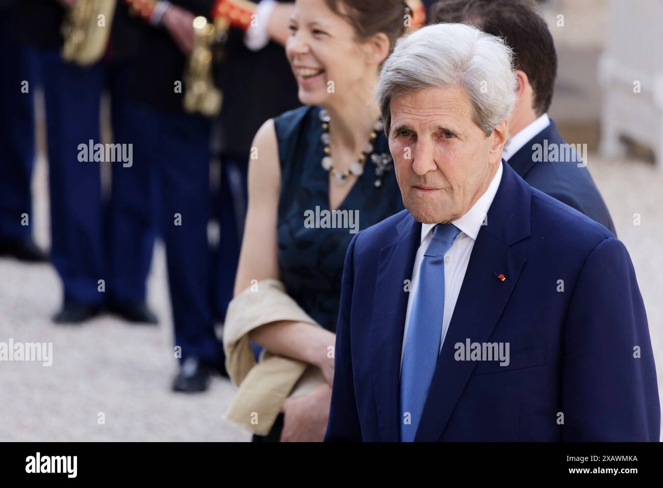 Paris, France. 8th June, 2024. John Kerry French President Emmanuel ...