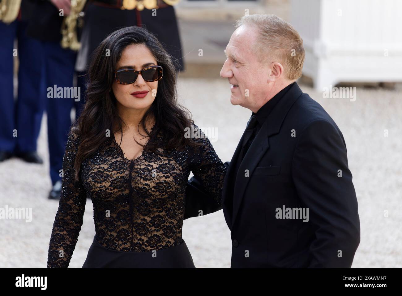 Paris, France. 8th June, 2024. Salma Hayek and François-Henri Pinault ...