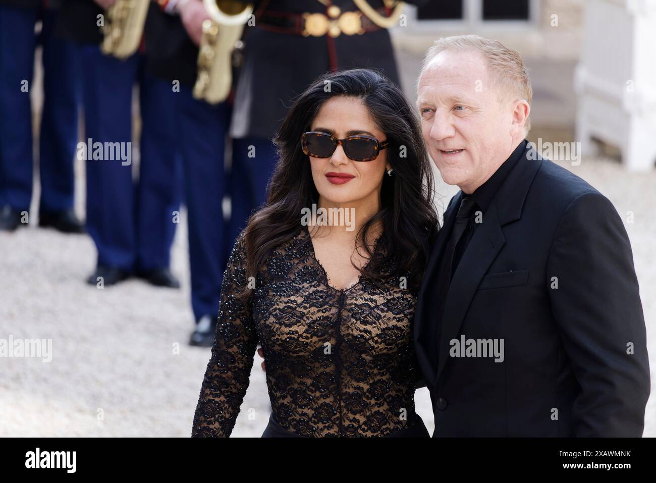 Paris, France. 8th June, 2024. Salma Hayek and François-Henri Pinault ...