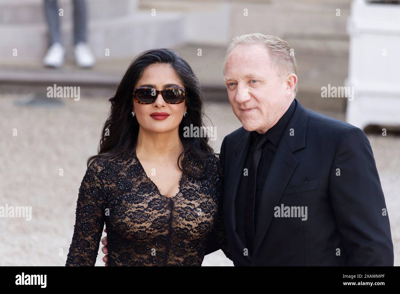 Paris, France. 8th June, 2024. Salma Hayek and François-Henri Pinault ...