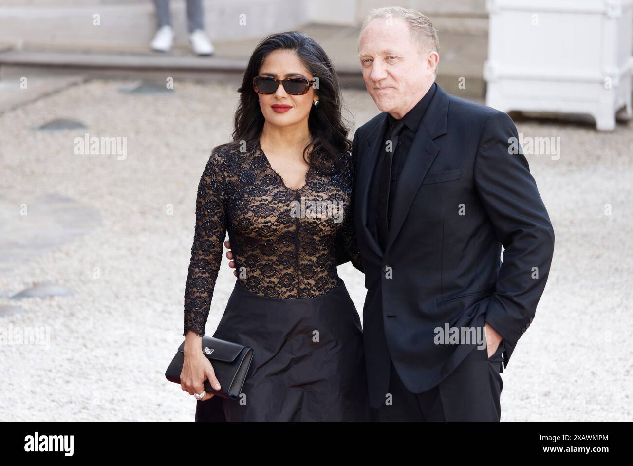 Paris, France. 8th June, 2024. Salma Hayek and François-Henri Pinault ...