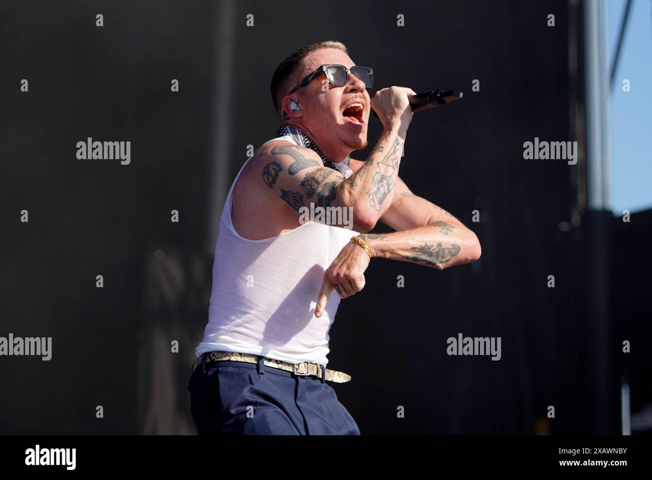 Macklemore live bei einem Konzert beim LIV Golf Event 2024 im Golf Club ...
