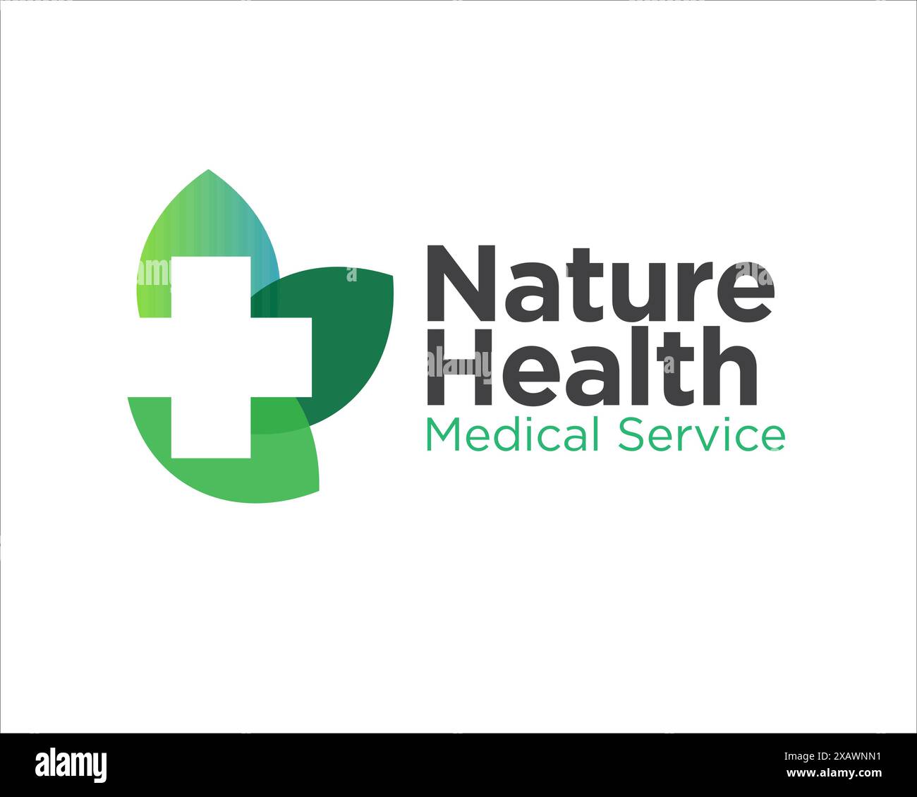 leaf health logo designs for medical service Stock Vector Image & Art ...