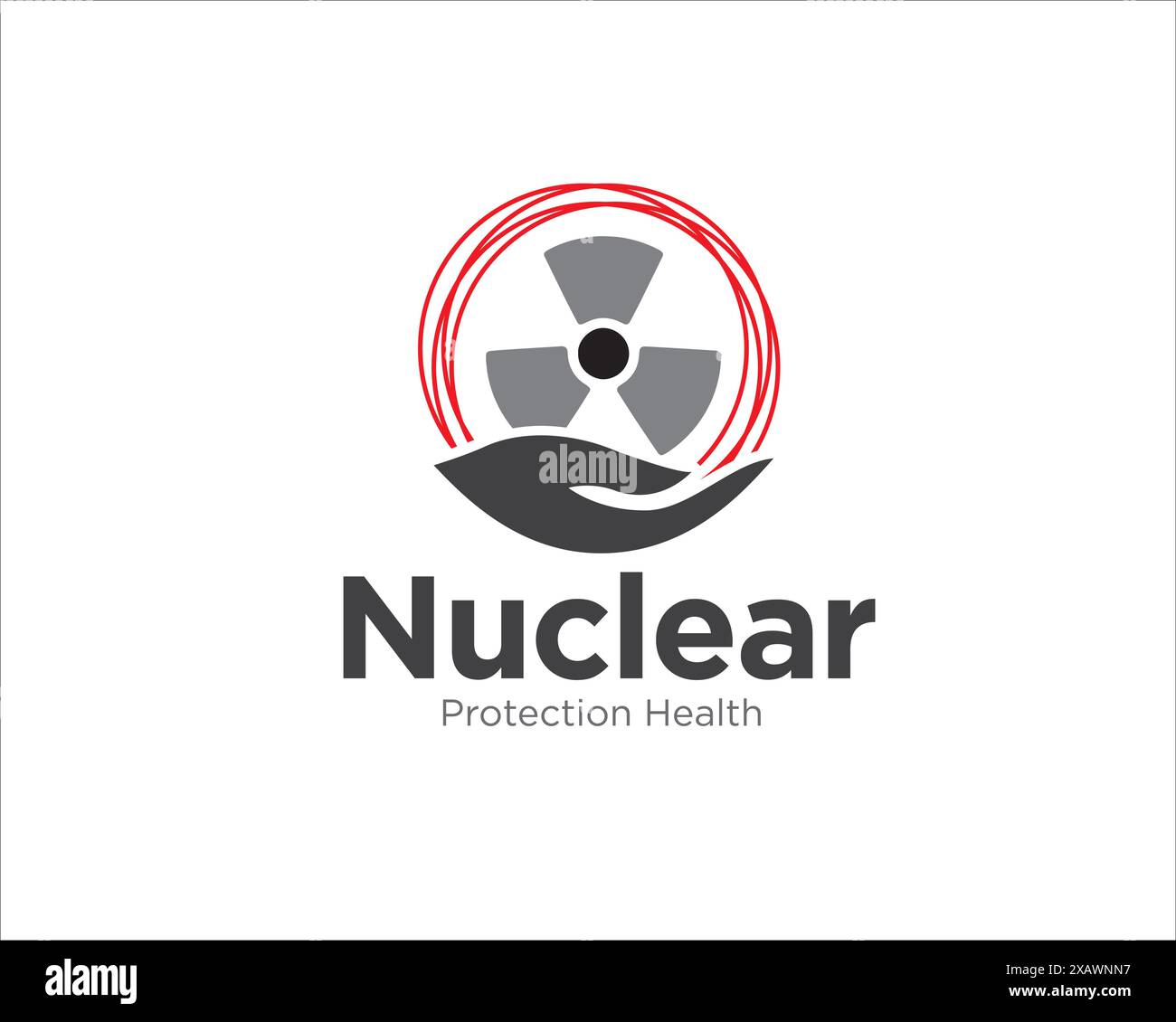 nuclear hand care logo designs for medical care service Stock Vector ...