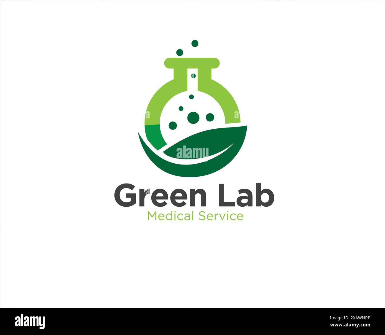green lab with leaf and bottle lab logo designs for traditional ...