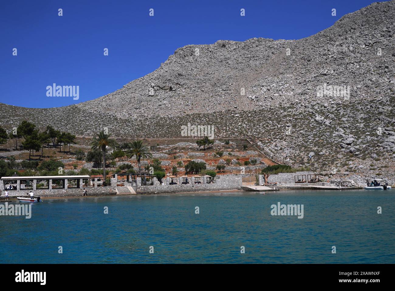 A general view of Agia Marina in Symi, Greece, where a body has been ...
